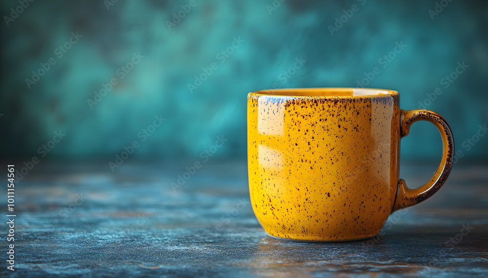 A minimalist plain yellow background designed for product photography ...