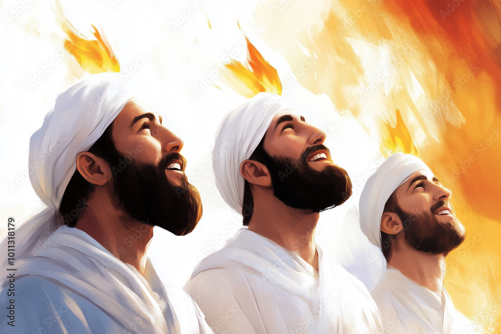 Illustration of the disciples receiving the Holy Spirit at Pentecost ...