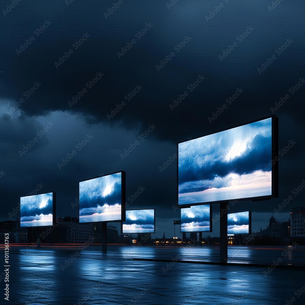 An emergency alert system broadcast on every screen in a city, warning ...