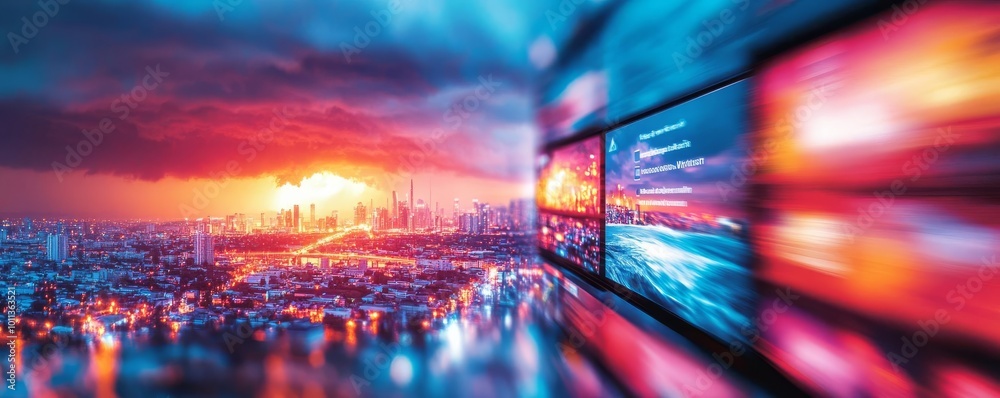 Emergency alerts broadcast on TV, smartphones, and public screens as a ...