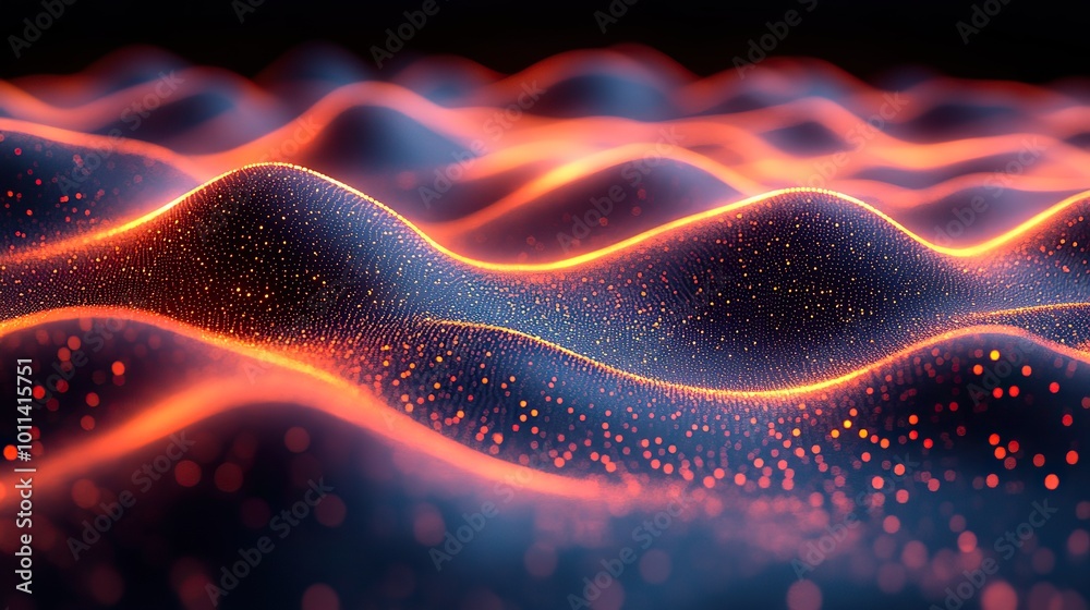 3d graph visualization representing machine learning data analysis ...