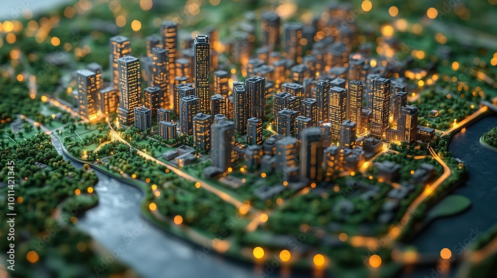 a detailed technical blueprint showcasing urban planning ,city zoning ...