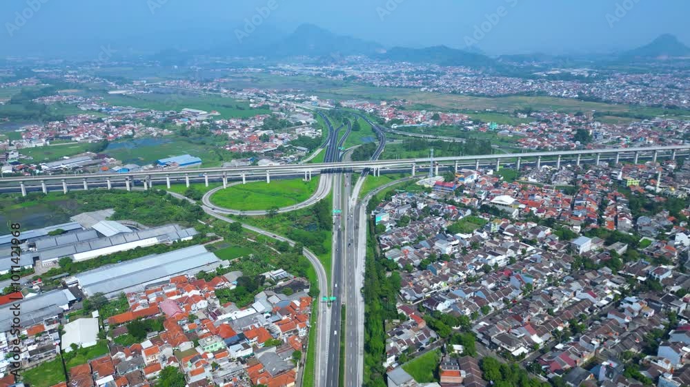 Established Aerial View of Pasir Koja Interchange, the meeting point of ...