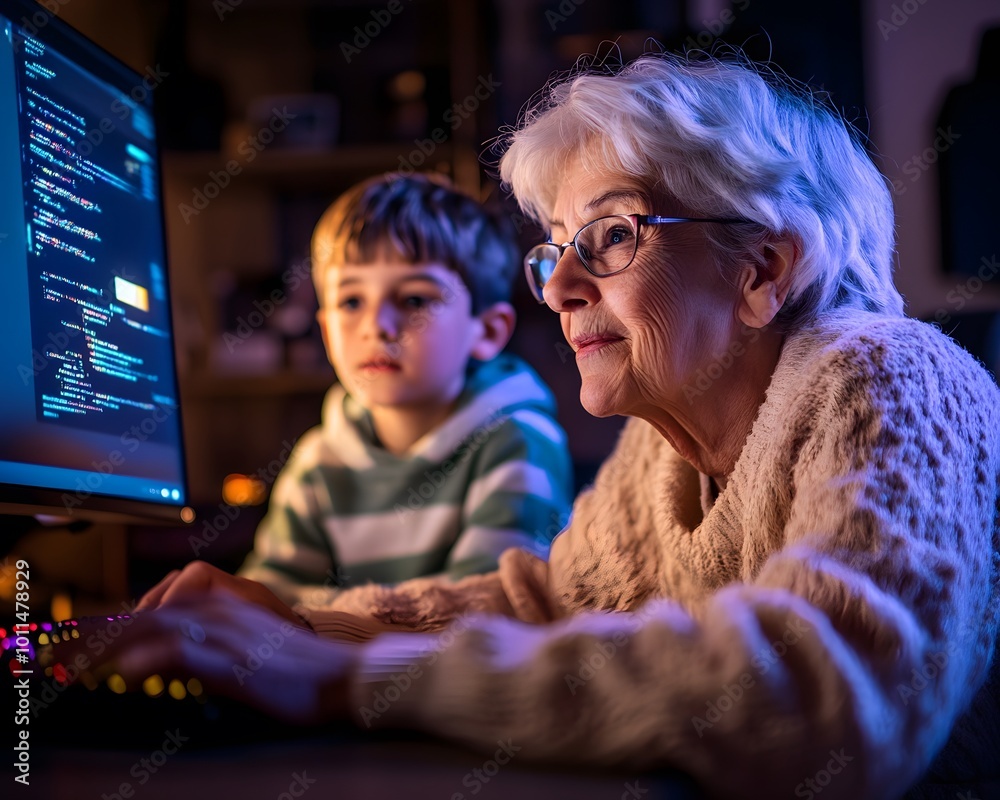 Connecting Generations: Grandma and Grandson Explore Technology ...