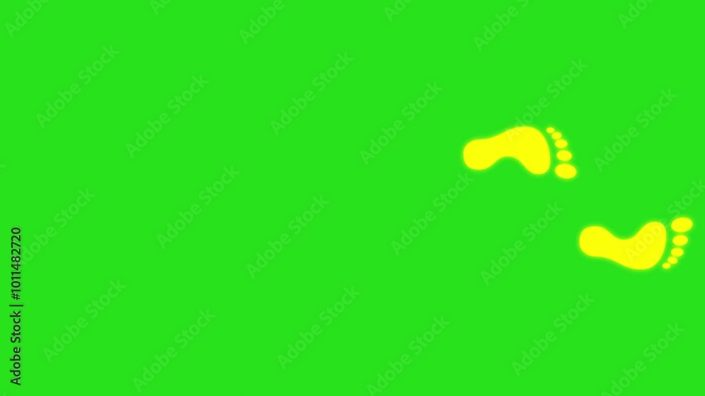Feet loader loop animation. 4K resolution animation. Human foot print ...