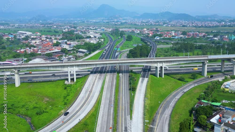 Established Aerial View of Pasir Koja Interchange, the meeting point of ...