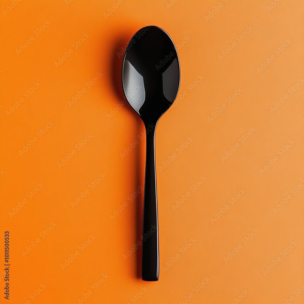 Description: A sleek modern soup spoon with a minimalist design, set ...