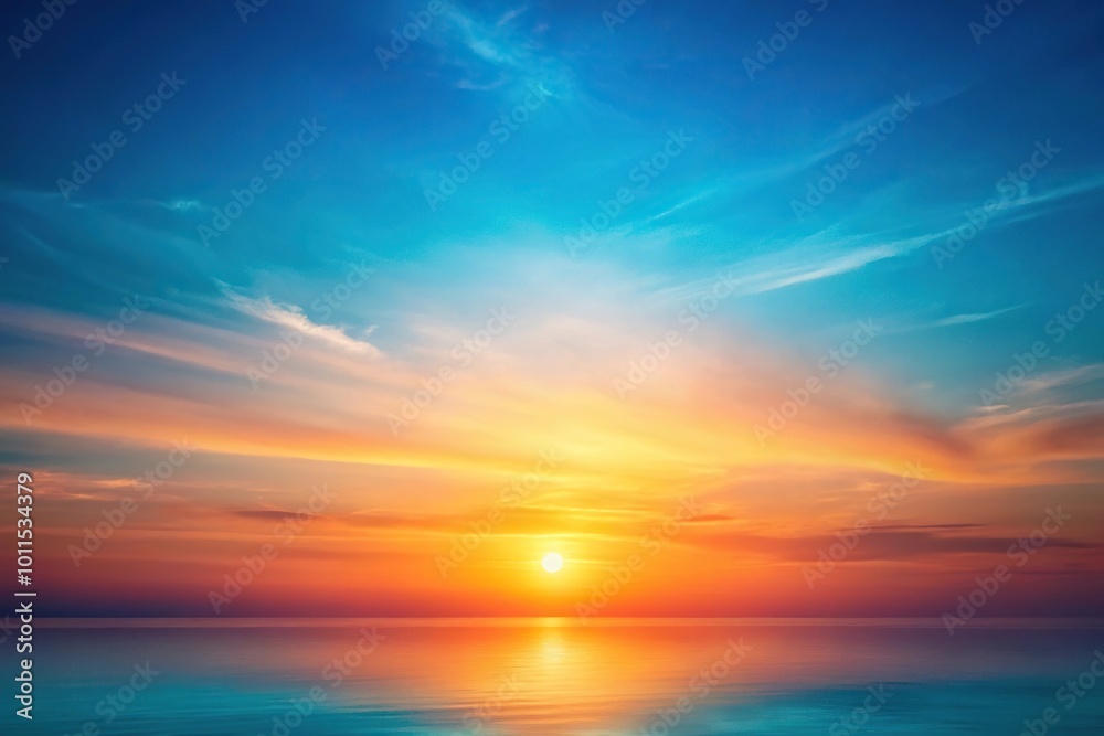 Minimalist background with soft gradient in warm to cold Sunset sky ...