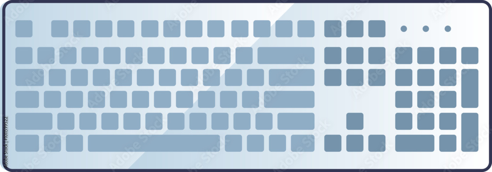 Illustration of a computer keyboard layout, highlighting keys and ...