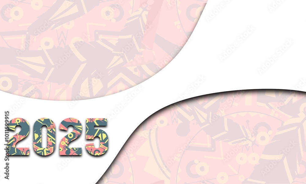 2025 boho chic background. calendar and template design concept ...