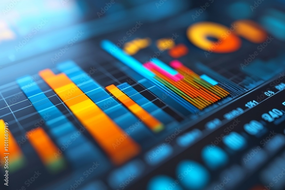 KPI Business Analytics Data Dashboard, Generative AI Stock Photo ...