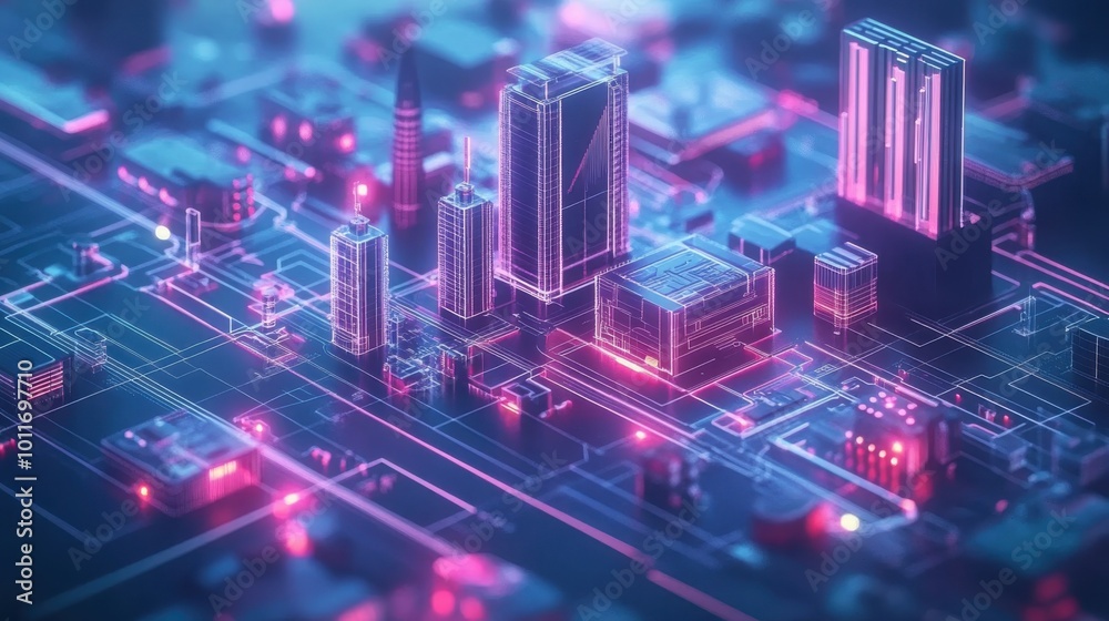 Infrastructure development scene featuring engineers reviewing ...