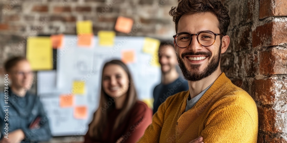 Agile Methodology Visualization: Depict a team working collaboratively ...