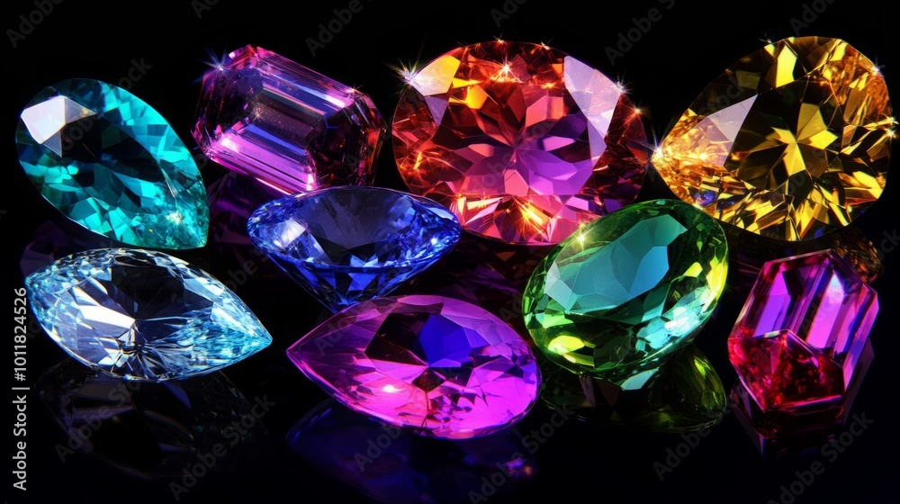 Collection of Colorful Gemstones in Various Shapes and Sizes ...