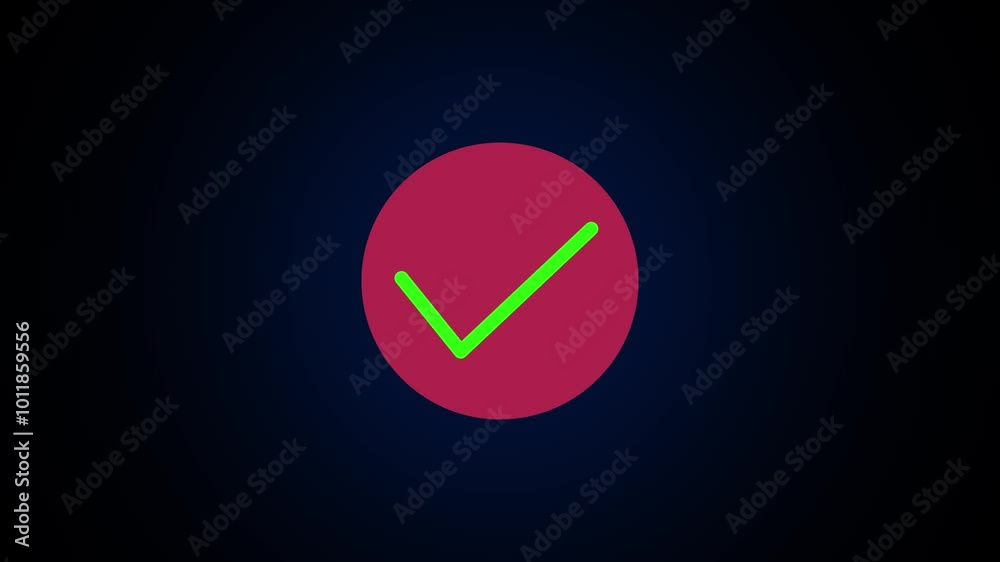 check mark icon animation. Set of a check mark symbols. Success ...