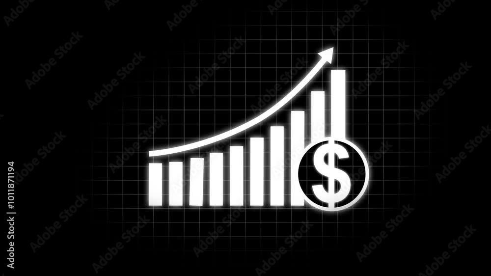 Business graph diagram up icon, Business growth success chart with ...
