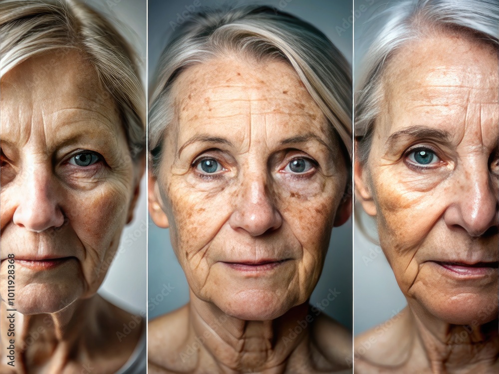 Close-up Images of Age Spots on Skin Highlighting the Effects of Aging ...