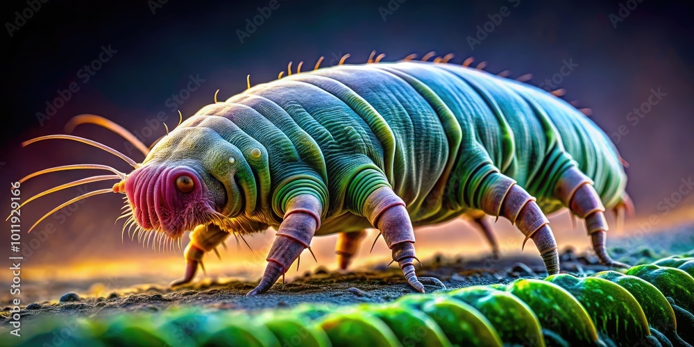 Close-Up Images of Demodex Mites Under Microscope Revealing Their ...