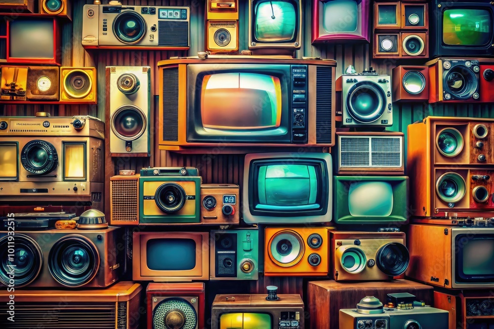 Explore a Vintage Retro Screens Collection showcasing classic monitors ...