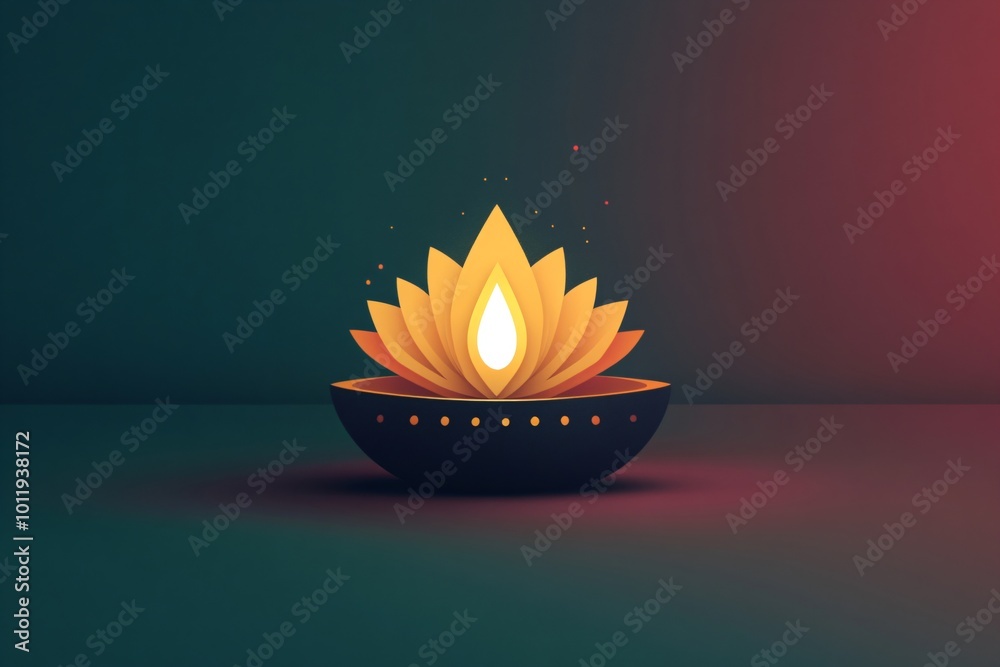 Lit diya traditional oil lamp on abstract dark background. Deepavali ...