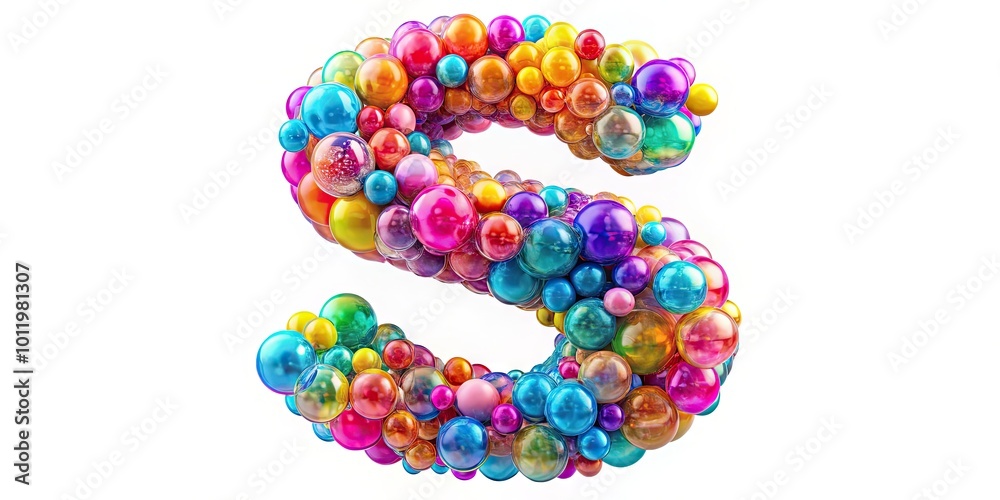 Colorful Bubble Letter Design with a Creative Twist Perfect for Fun and ...