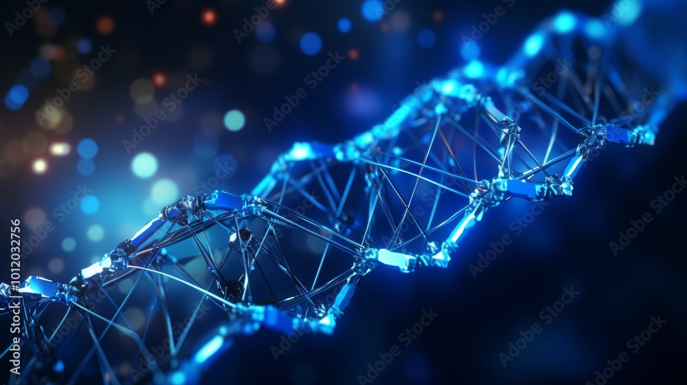 Blockchain technology for dna data storage in bioinformatics and biotechnology 3d models Stock ...