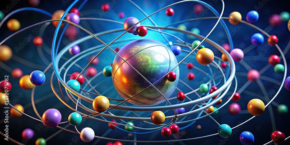 Detailed Bohr Model of Helium Atom with Electron Orbits and Nucleus ...