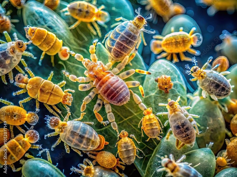 Detailed Close-Up Images of Pubic Lice and Their Eggs under Microscope ...