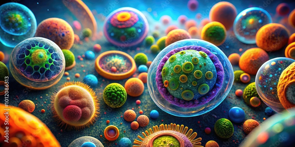 Detailed Illustration of Cell Structures Highlighting Organelles and ...
