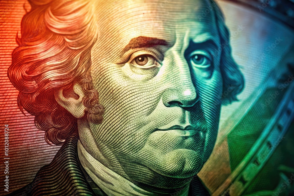 Detailed image of a ten dollar bill featuring a prominent figure in ...