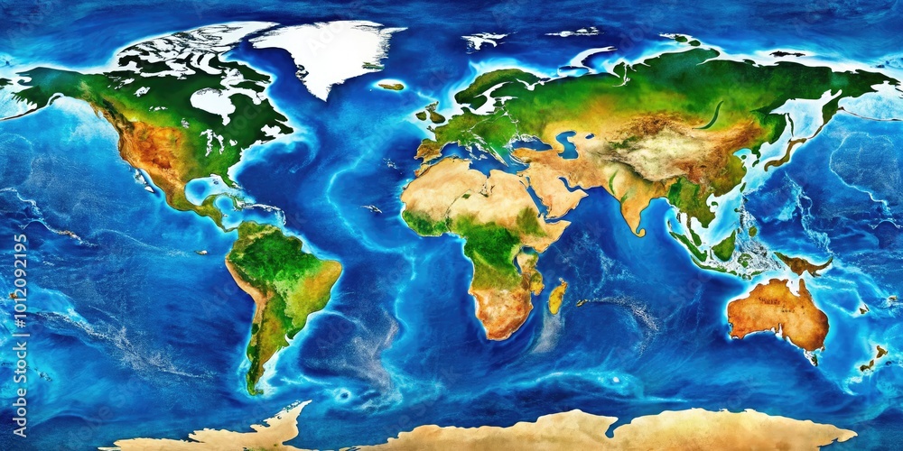 Detailed Map Highlighting the Location of the Pacific Ocean in Relation ...