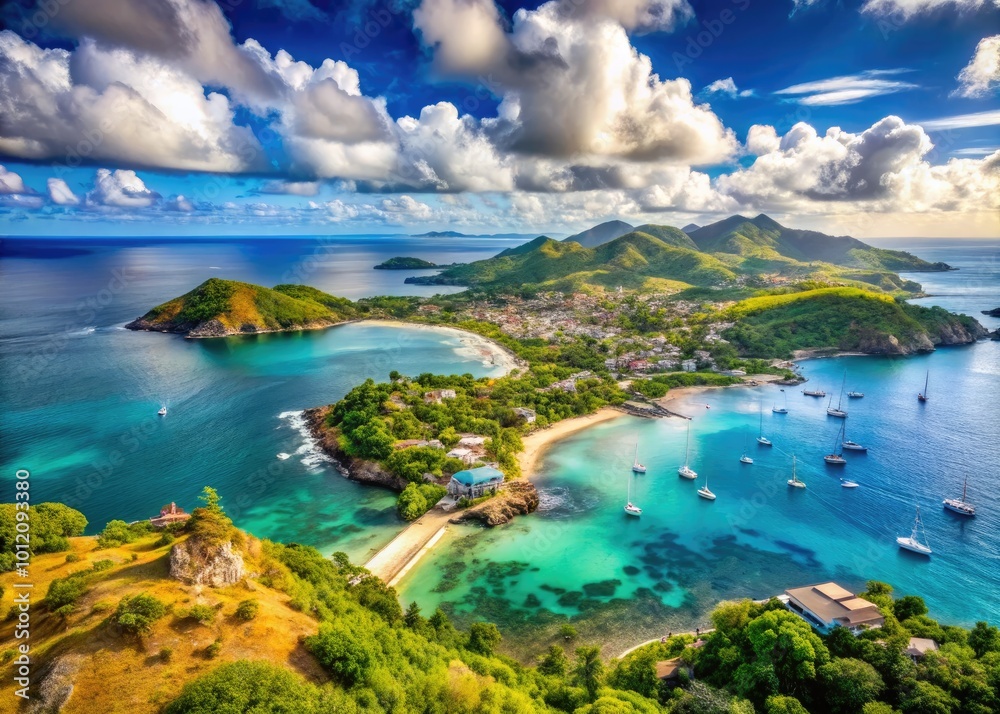 Detailed Map of Antigua Island Featuring Major Landmarks, Beaches, and ...