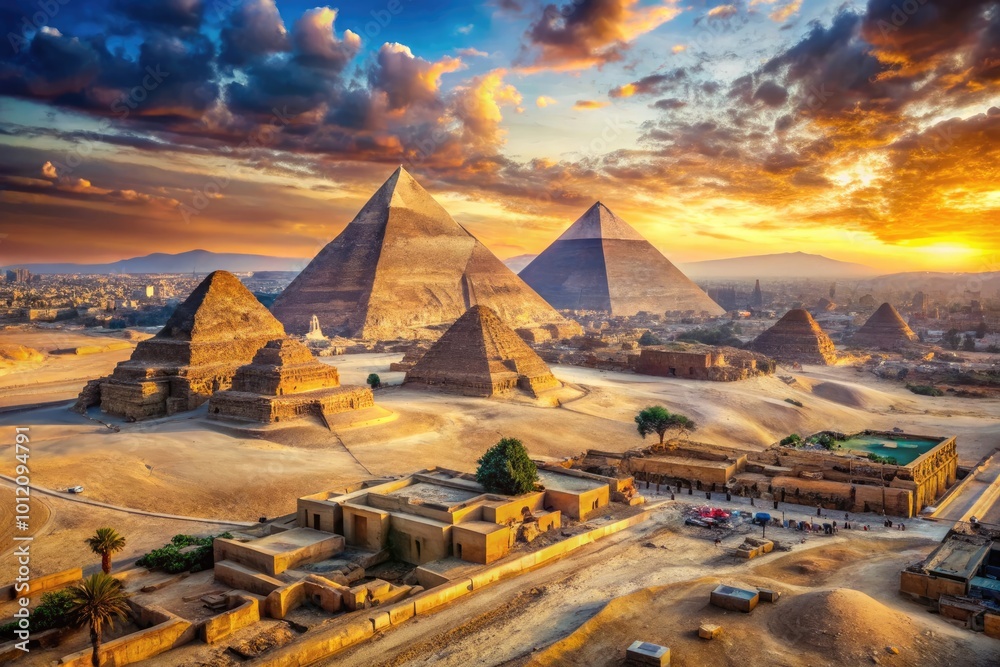 Detailed Map of Giza Showing Pyramids, Sphinx, and Surrounding Areas ...