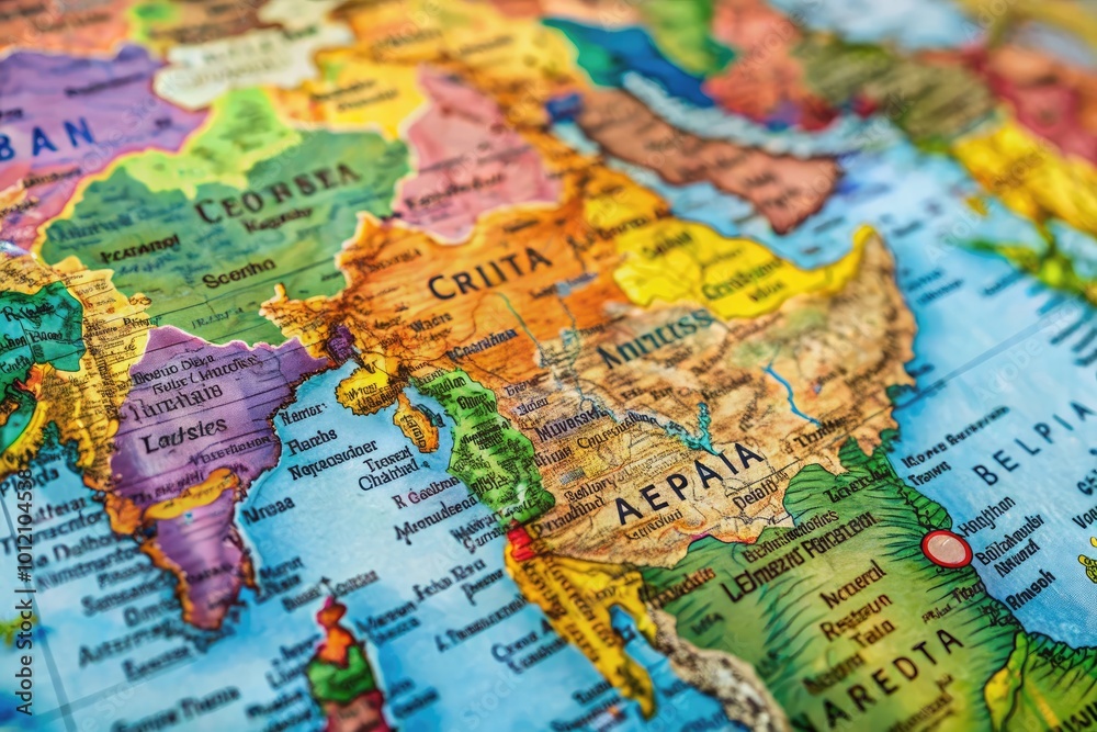 Detailed Political Map of South Asia Highlighting Countries, Borders ...