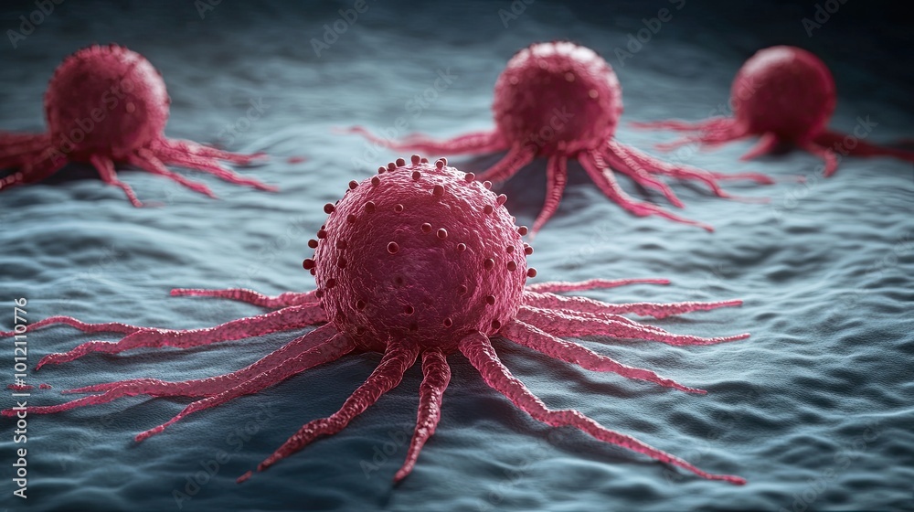 Microscopic cells. Tissue under the microscope. Scientific medical ...