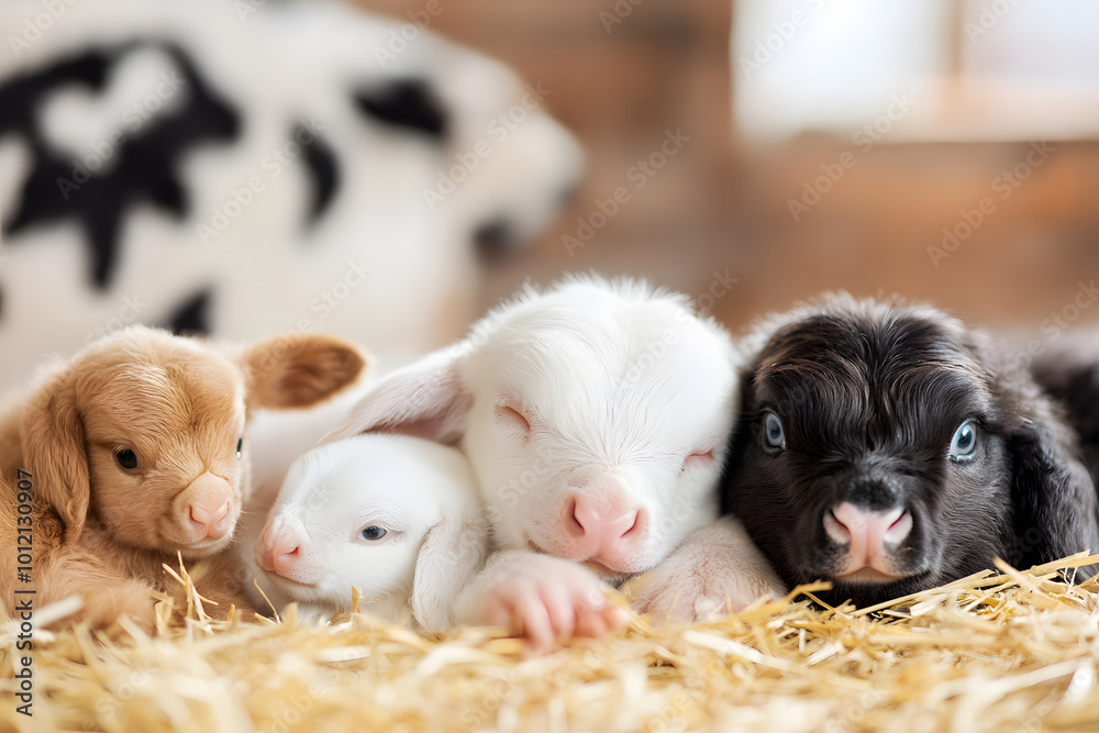 Newborn Animals in a Spring Barnyard | Adorable Baby Farm Animals ...
