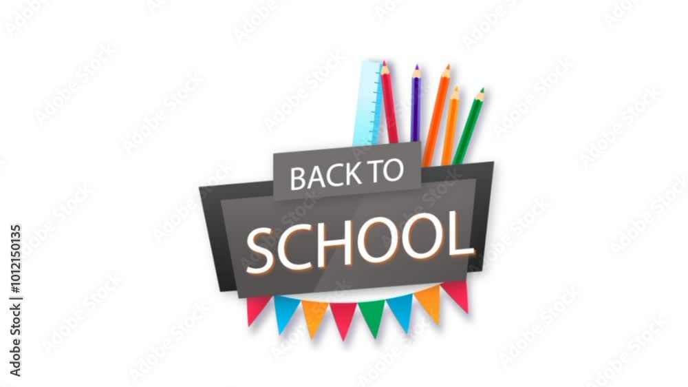 Back to School animated 4k. Welcome back to School from summer vacation ...