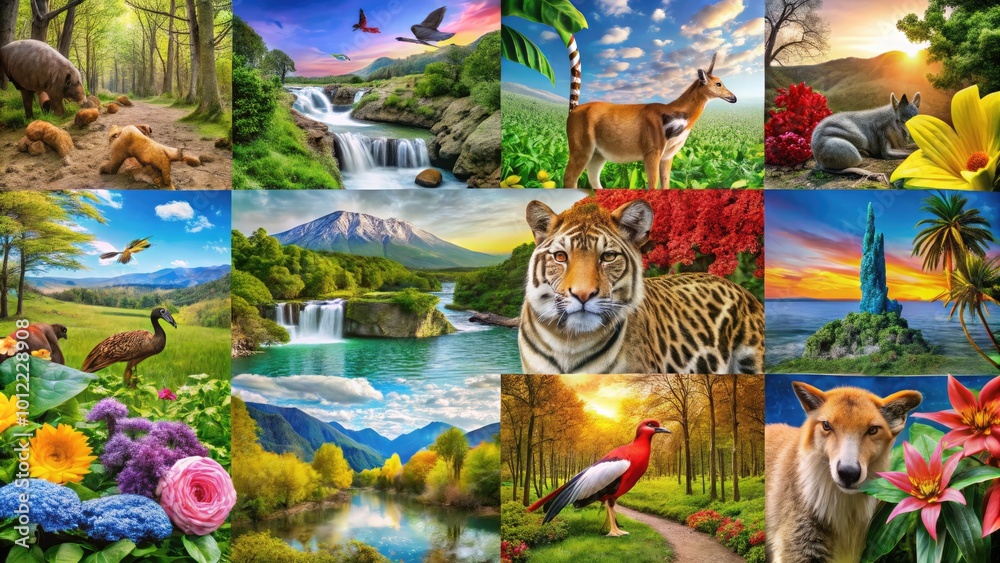 Free Nature-Themed Coloring Pages for Relaxation and Creativity ...