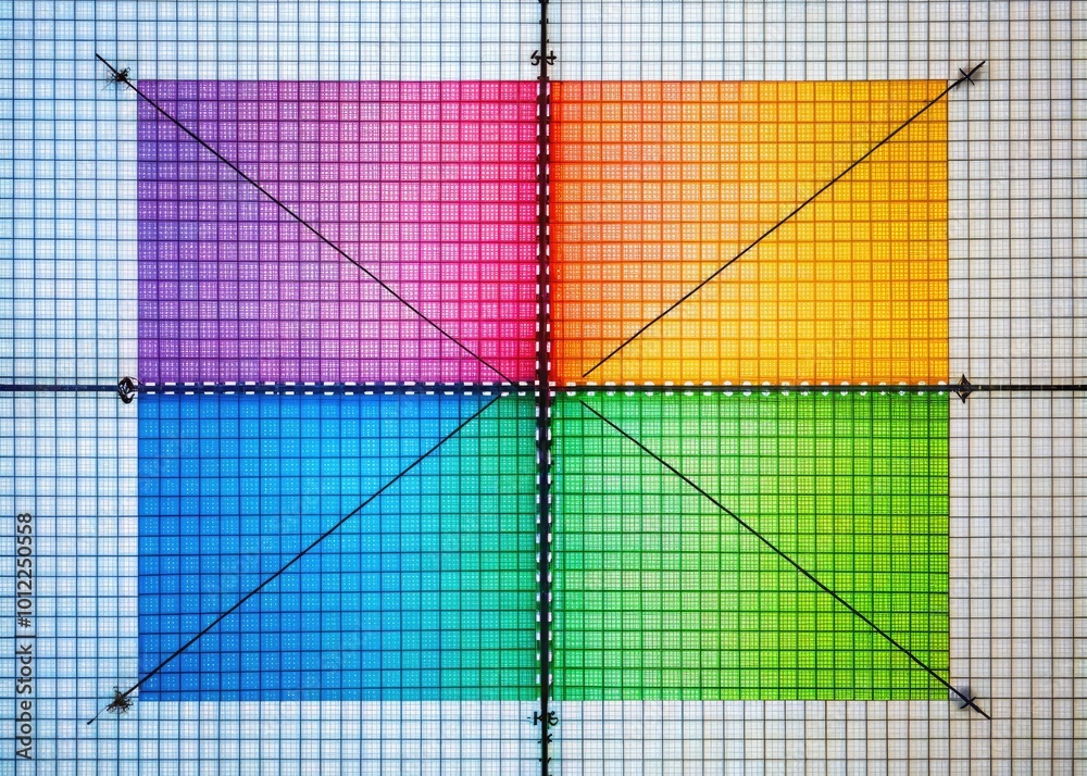 Graphical Representation of Quadrants on a Coordinate Plane with Axes ...