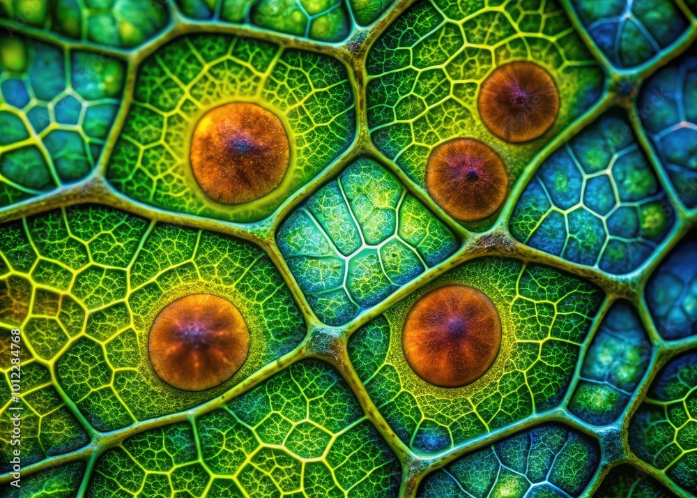 Intricate Guard Cell Structure in Plant Leaves Under Microscope with ...