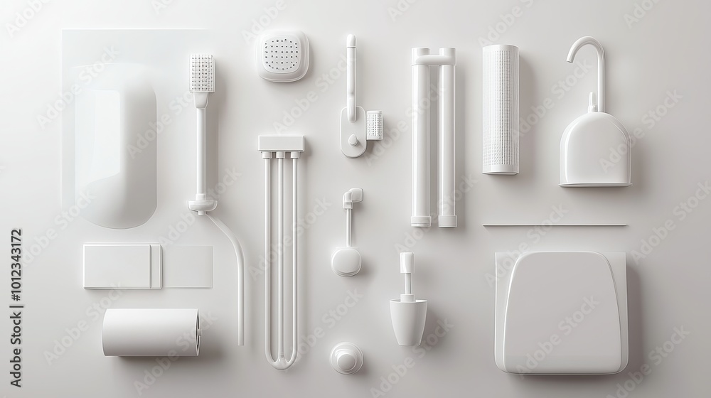 A detailed diagram of a shower plumbing system highlights the various ...