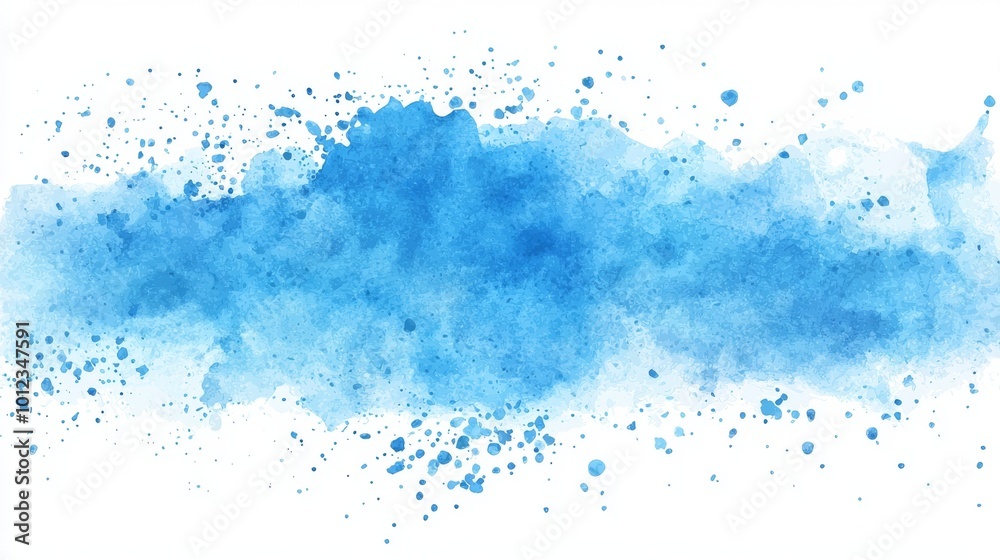 Isolated blue paint splatter on transparent background. PNG file, cut ...