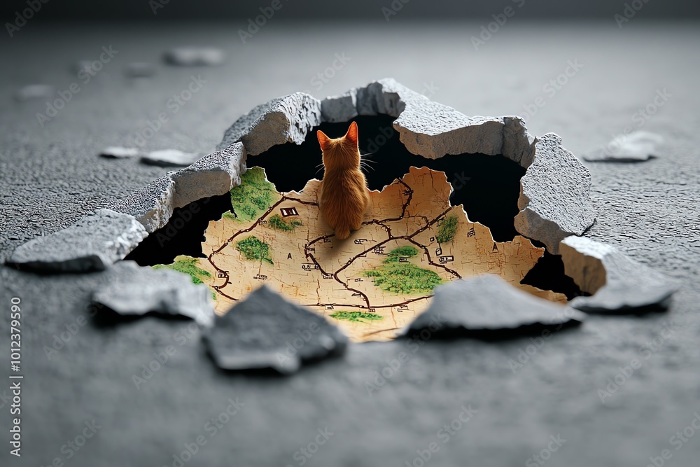 A torn map with paths that led to nowhere, symbolizing misguided ...
