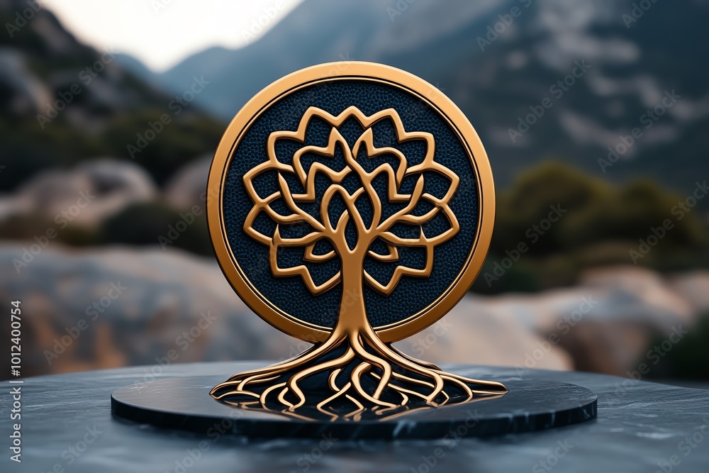 Geometric design of a single tree with roots intertwining below ...