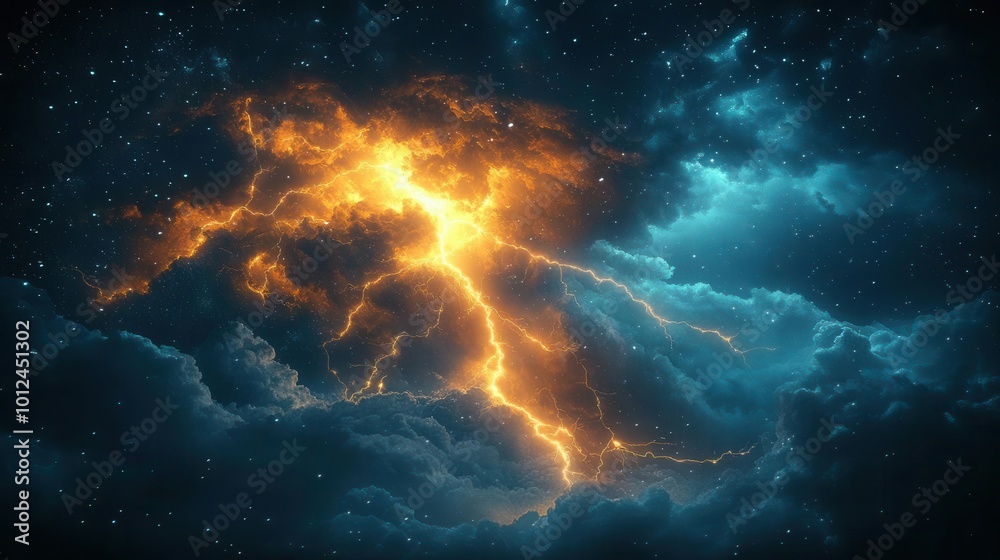 lightning strikes dramatically against a transparent background ...
