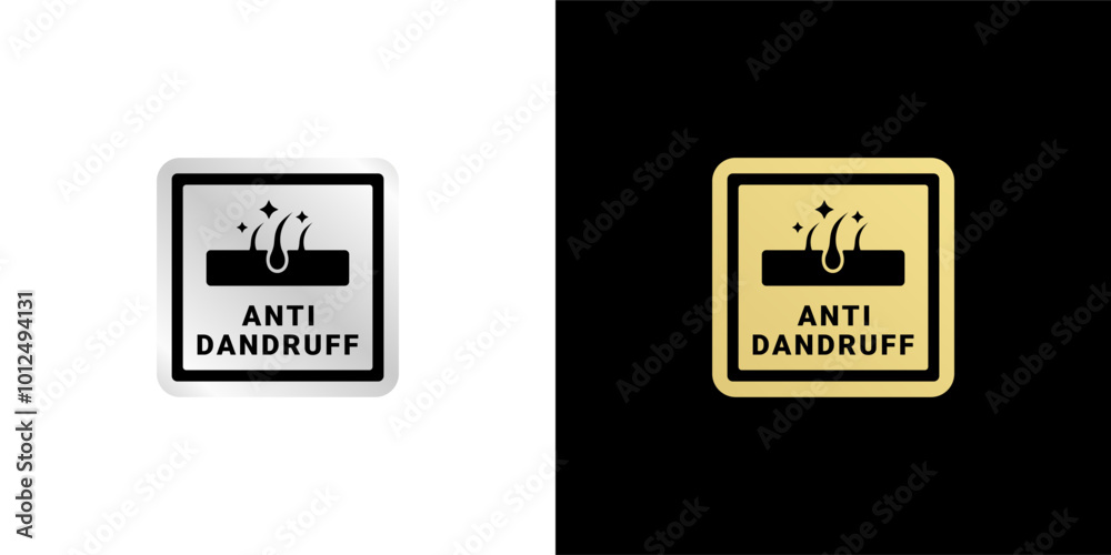 Anti dandruff icon or Anti dandruff label vector isolated. Anti ...