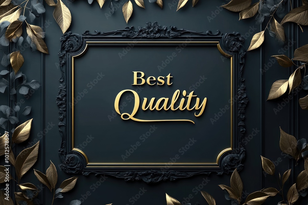 Product highlight: display featuring text best quality as a stamp of ...