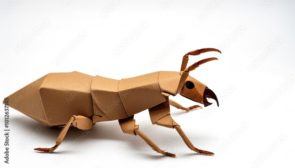Animal concept origami isolated on white background of a subterranean ...