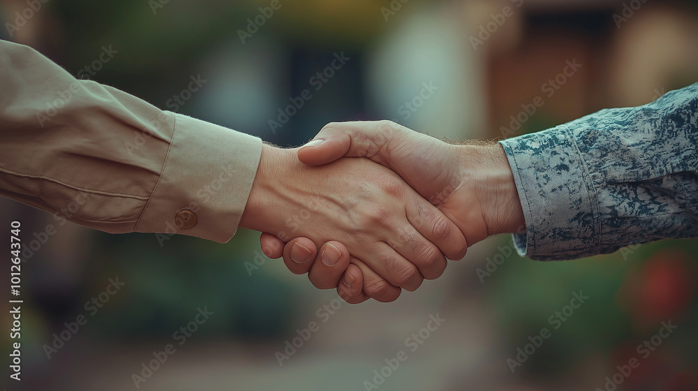 Thank You Veterans, showing hands shaking between a veteran and a ...