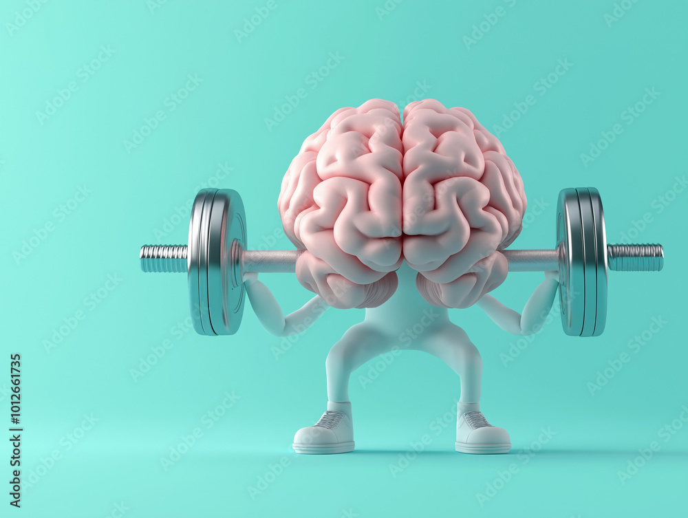 human brain with arms and legs, showing the mental health concept Stock ...